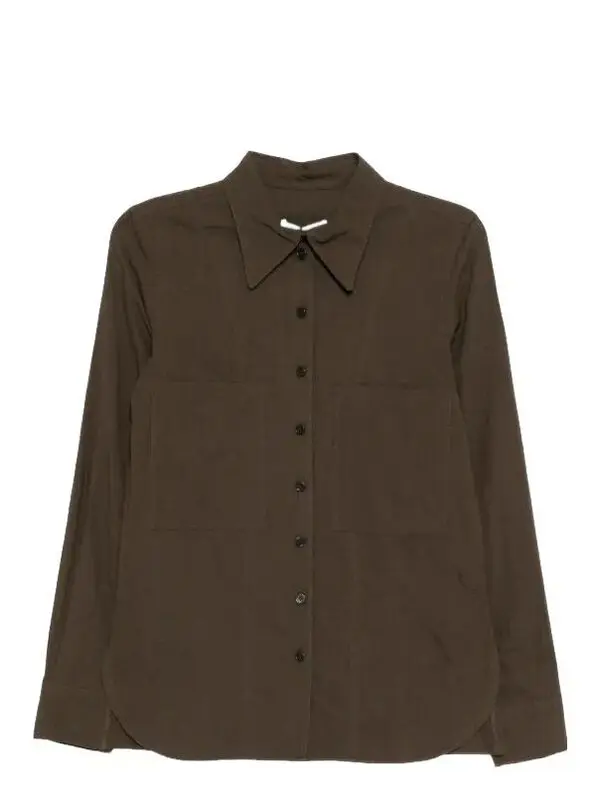 LOW CLASSIC Long Sleeve Shirt With Chest Pockets - Green
