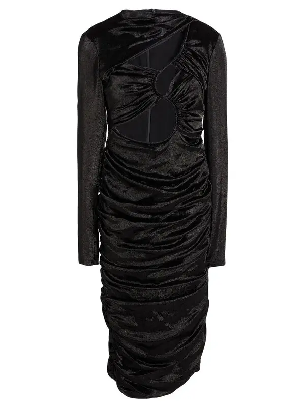 Isabel Marant Étoile Long Sleeve Mock Neck Cutout Sheath Dress - Black