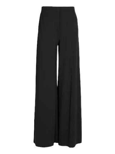 Max Mara Solid Wide-leg Trousers - Black