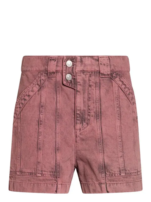 Isabel Marant Étoile Solid Wash Denim Shorts - Pink