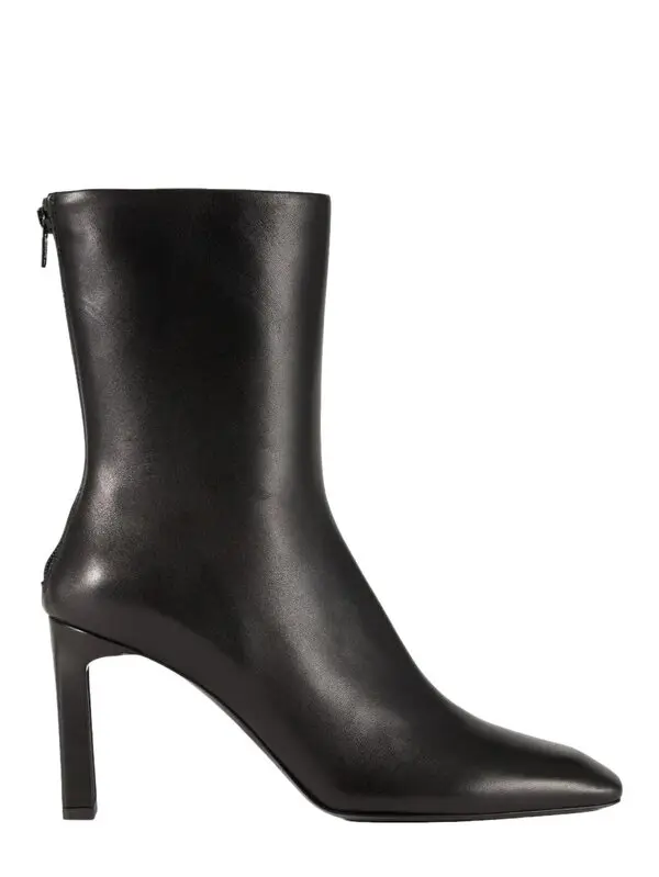 TOTEME Pointed Toe High Heel Ankle Boots - Black