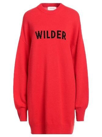 Sportmax Crewneck Long Sleeve T-shirt Dress - Red