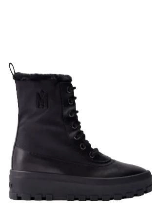 Mackage Logo Embellished Lace-up Boots - Black