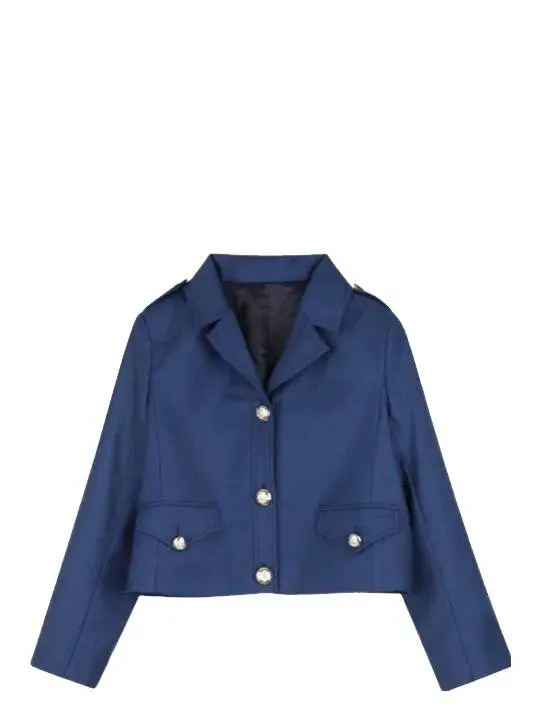 Zadig&Voltaire Button-fastening Cropped Jacket - Blue
