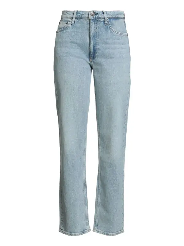 Rag & Bone High-waisted Straight-leg Jeans - Gray