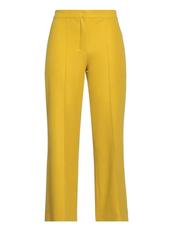 Max Mara High-waisted Straight-leg Trousers - Yellow