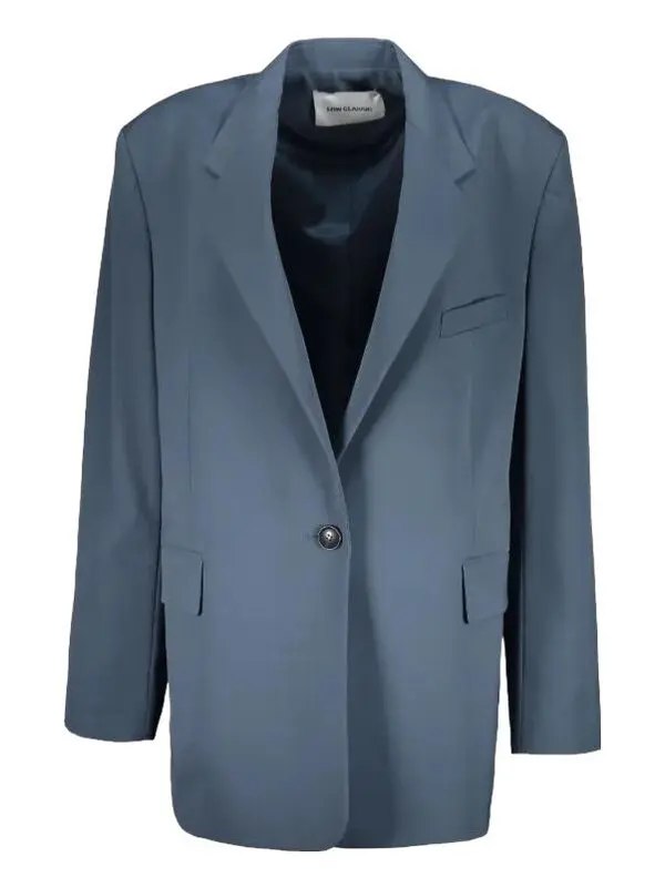 LOW CLASSIC Single-breasted Blazer - Blue