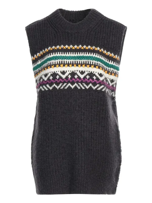 Isabel Marant Étoile Ribbed Knit Vest - Black