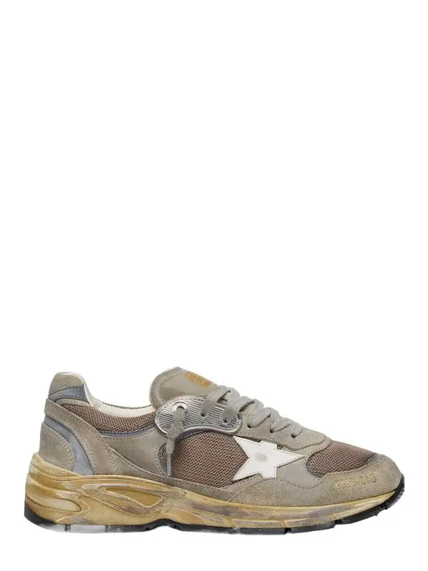 GOLDEN GOOSE Dad-star Suede And Mesh Sneakers - Dove-grey