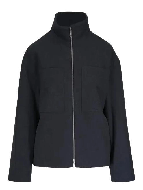 JIL SANDER Zip-up Chest Pocket Jacket - Black