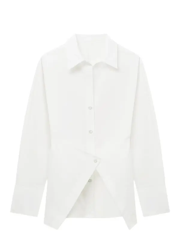 Helmut Lang Asymmetrical Cotton Shirt - White
