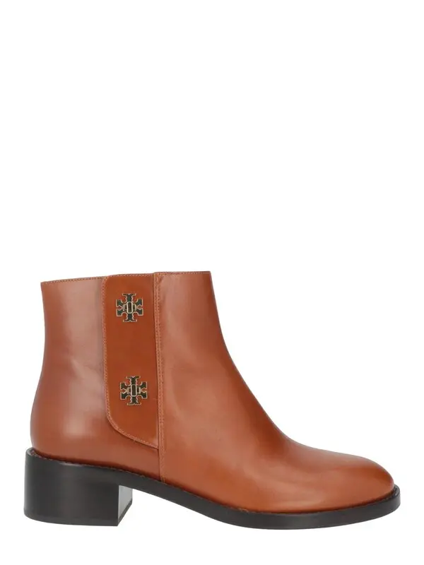 Tory Burch Simple Round-toe Ankle Boots - Brown