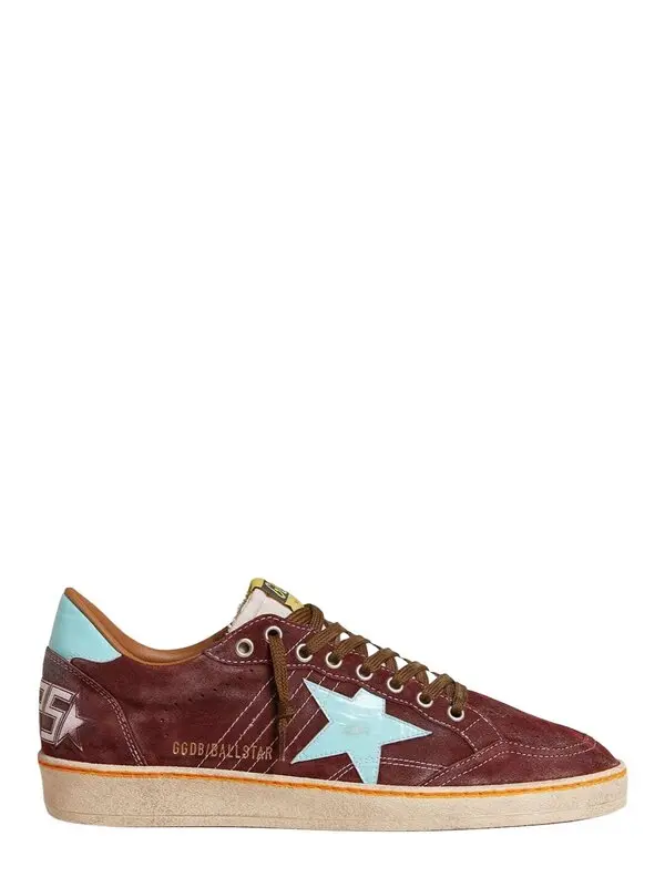 GOLDEN GOOSE Ball Star Suede Sneakers - Deep Red