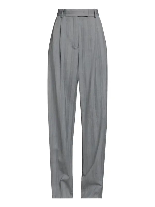 Sportmax Tailored Pinstriped Straight-leg Trousers - Gray