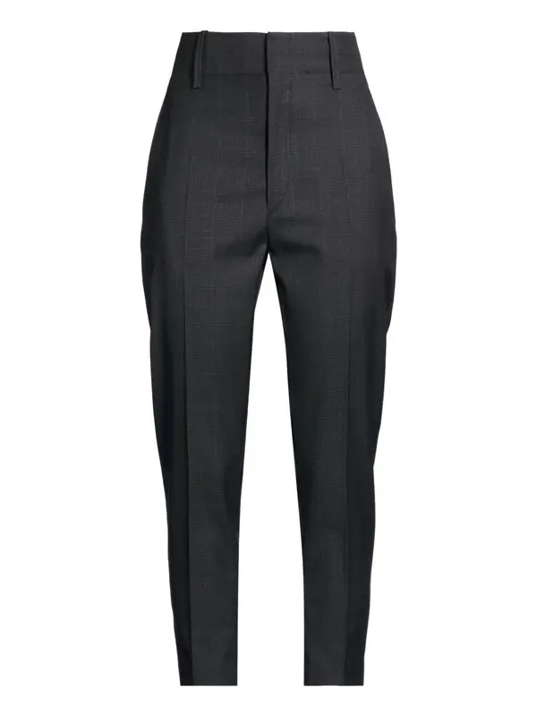 Isabel Marant Étoile Plaid Tapered Wool Trousers - Black