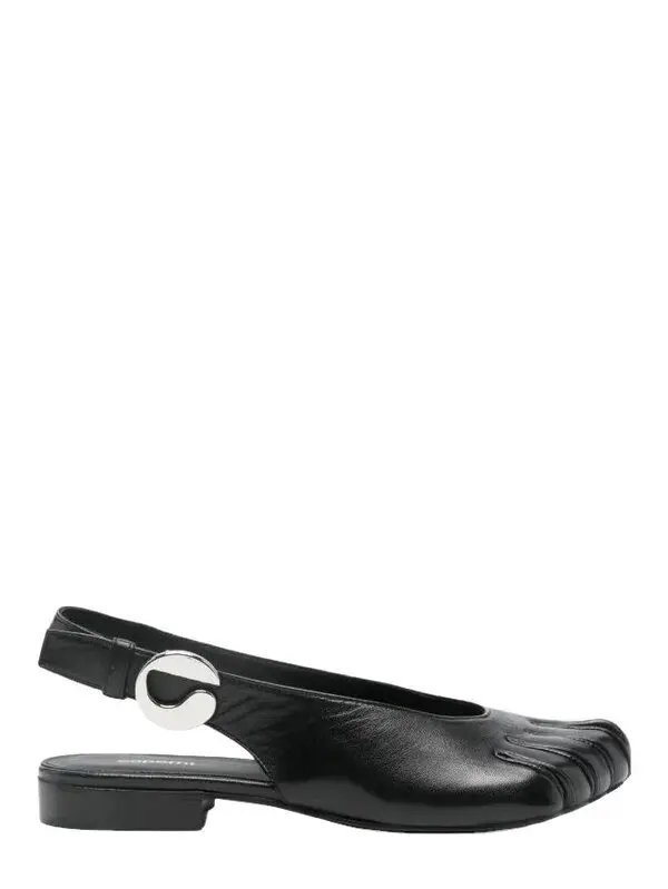 Coperni Ankle-wrapped Cap-toe High Heels - Black