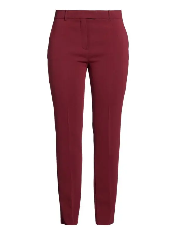 Max Mara Tapered Crepe Trousers - Red