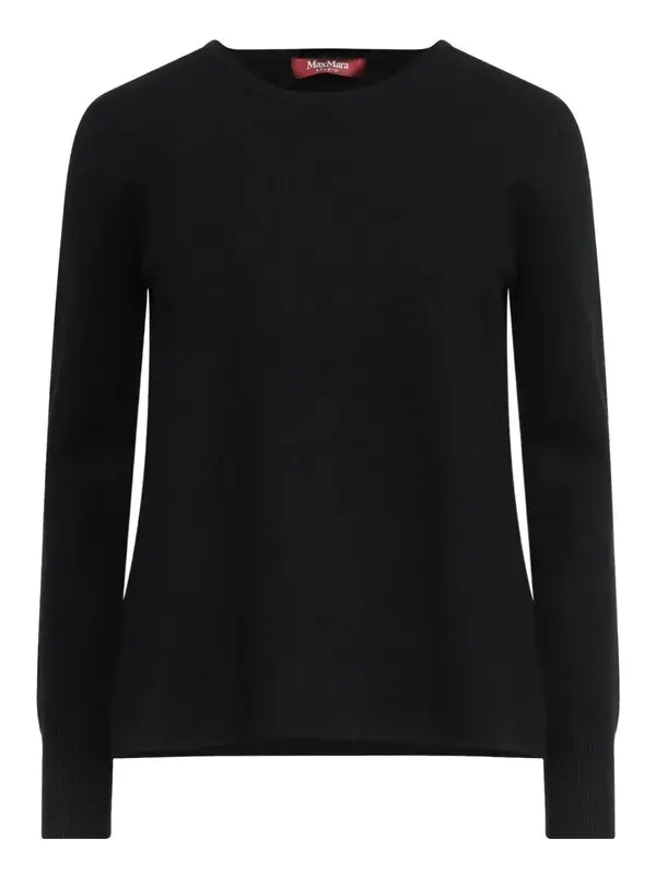 Max Mara Crew-neck Knit Top - Black