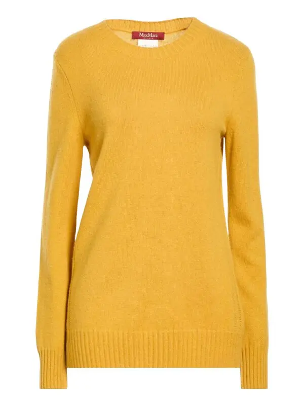 Max Mara Crew Neck Knit Top - Yellow