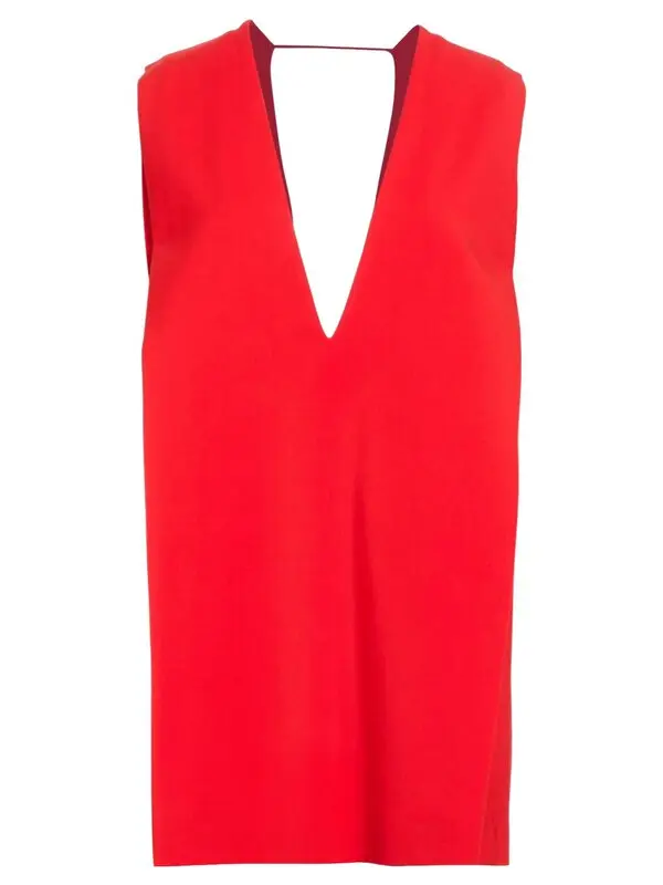 Sportmax V-neck Stretch Mini Dress - Red