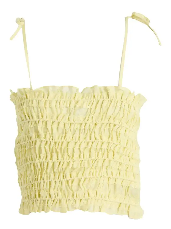 Tory Burch Tie-strap Smocked Camisole - Nude