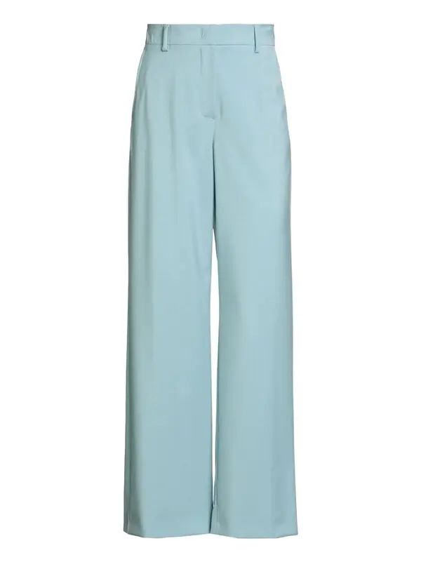 Max Mara Solid Color Casual Trousers - Blue