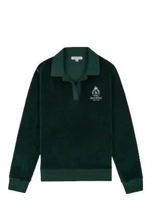 SPORTY  RICH Sporty & Rich Collared Long-sleeve Sweater - No