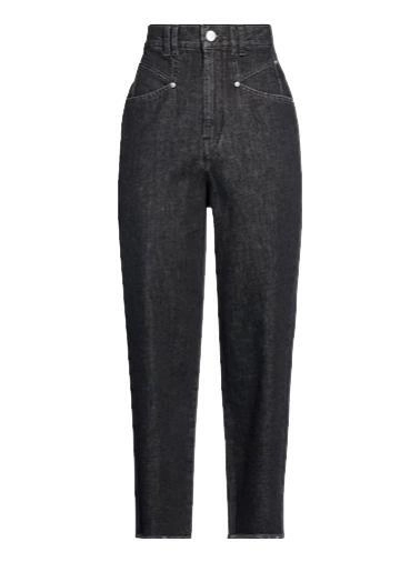 Isabel Marant Étoile Tapered Jeans With Fringed Hem - Black
