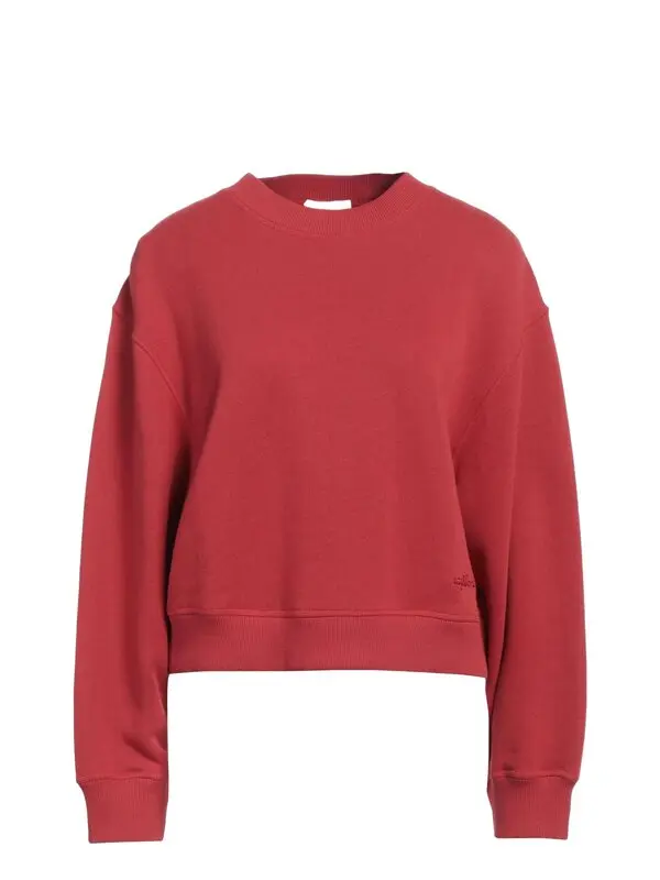 Rag & Bone Cropped Crewneck Sweatshirt - Red