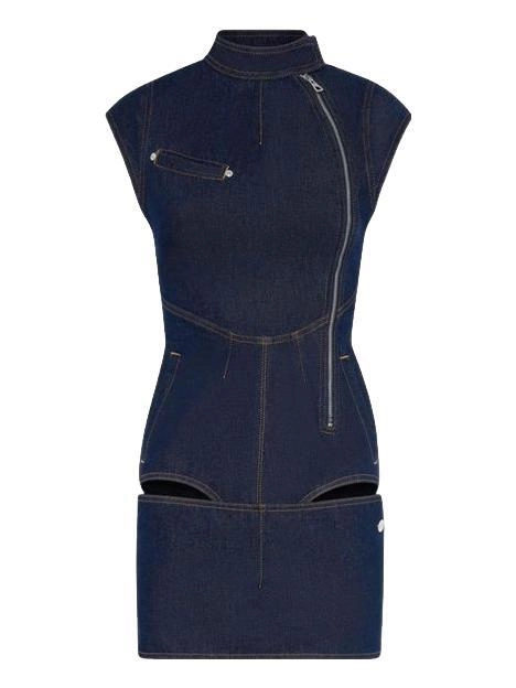 JEAN PAUL GAULTIER Zipped Denim Dress - Indigo