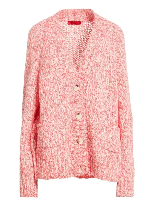 MAXCO. Max&co. Marled Chunky Knit Cardigan - Pink