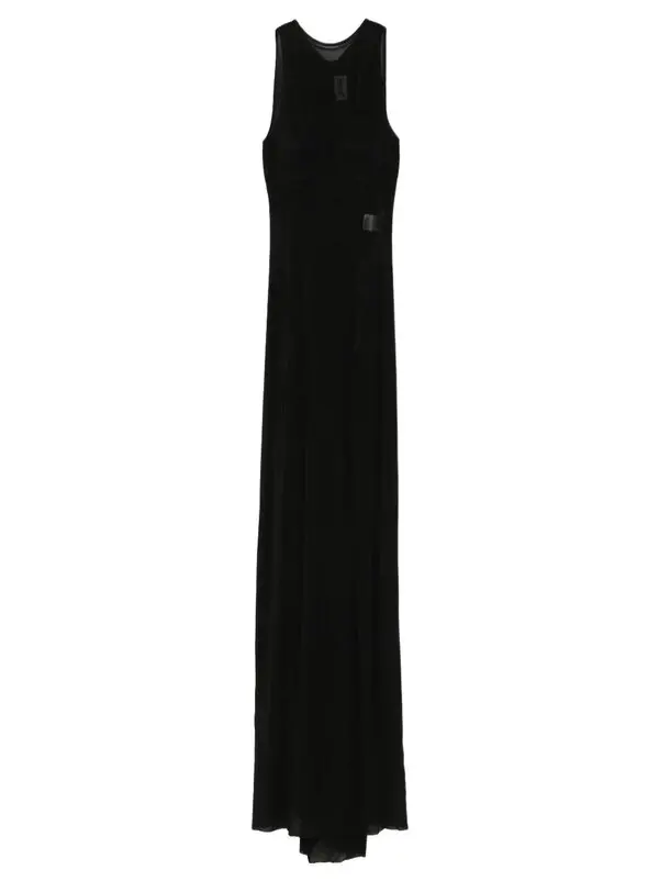 JEAN PAUL GAULTIER Sleeveless Semi-transparent Maxi Dress - Black