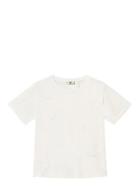 TWINSET Floral Appliqué T-shirt - White