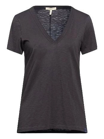 Rag & Bone Solid V-neck Short Sleeve T-shirt - Black