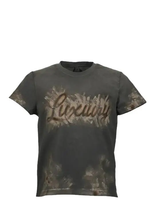 DOUBLET Luxury Mud Paint Crew Neck T-shirt - Black