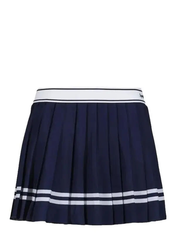 SPORTY  RICH Sporty & Rich Pleated Striped Skirt - No