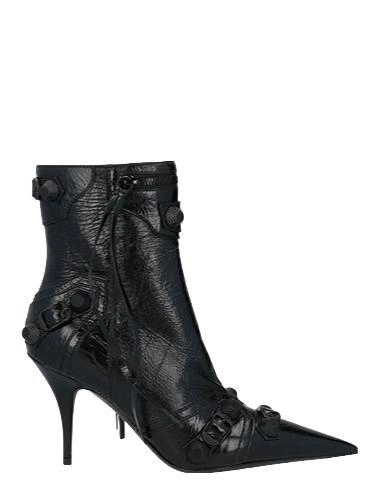 Balenciaga Embellished Leather Ankle Boots - Black