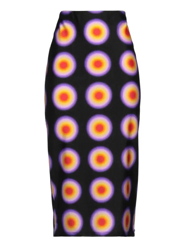Sportmax Printed Stretch Pencil Skirt - Black