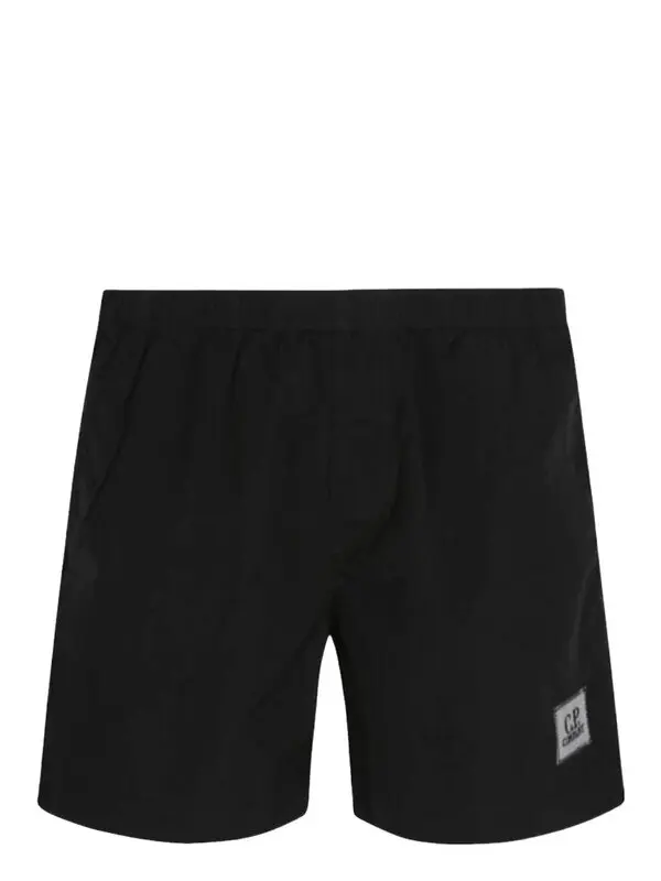 C.P. COMPANY Elasticated Waistband Swim Shorts - Black