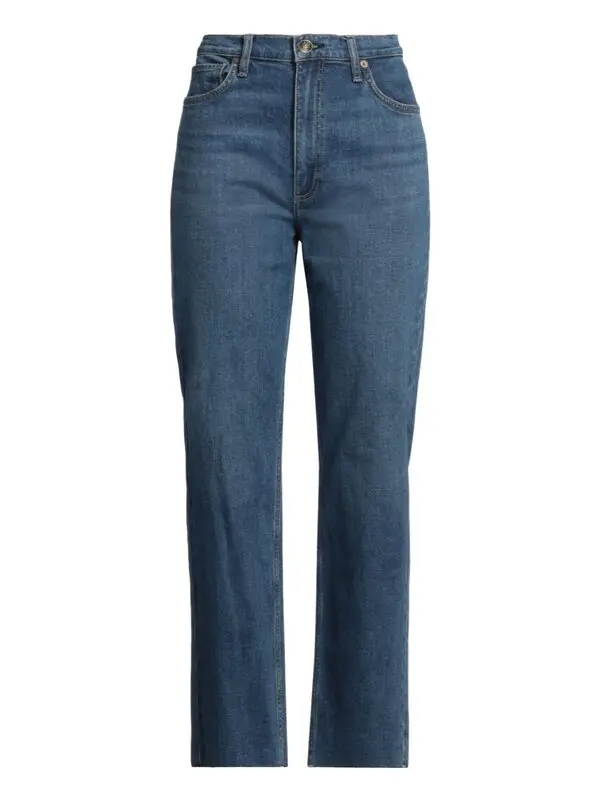 Rag & Bone High-waisted Straight-leg Jeans - Blue