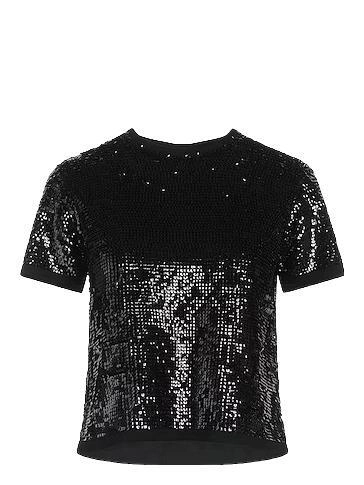 Max Mara Minimalist Solid Wool Short-sleeve Top - Black