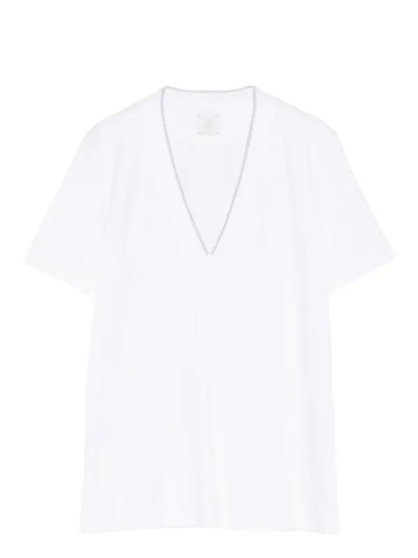 Eleventy Short-sleeve V-neck T-shirt - White