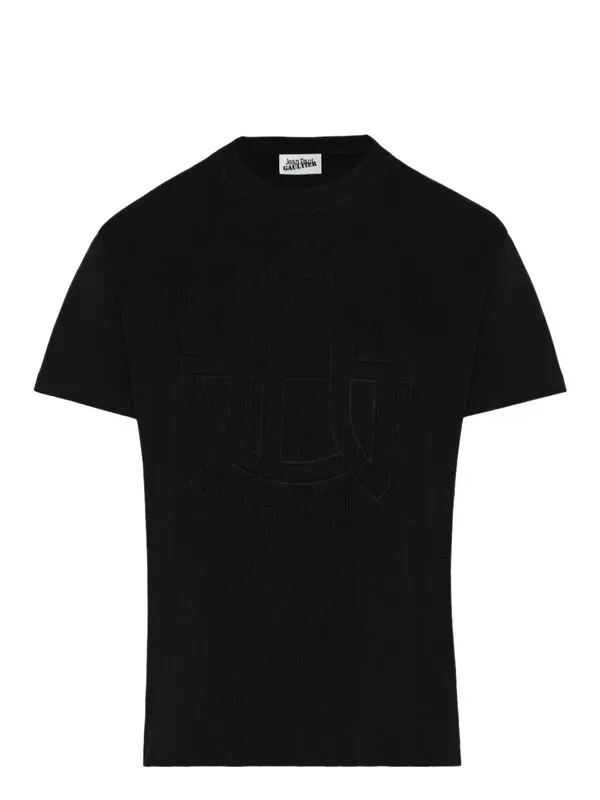 JEAN PAUL GAULTIER Embroidered Logo T-shirt - Black