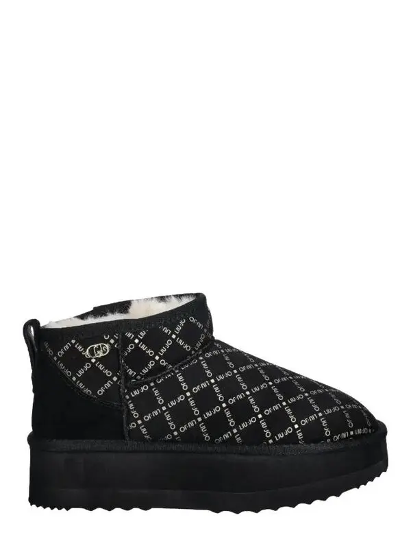 Liu Jo Logo Pattern Winter Boots - Black
