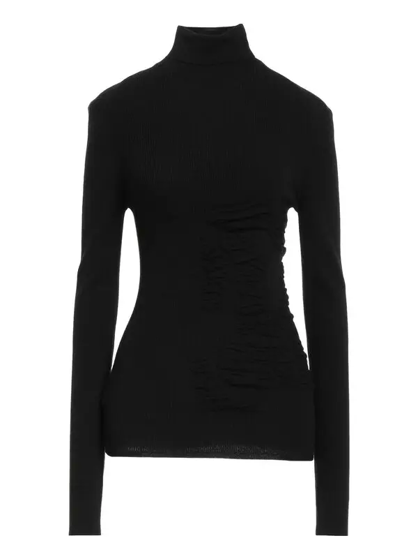 Burberry Solid Color Cashmere Jumpers - Black