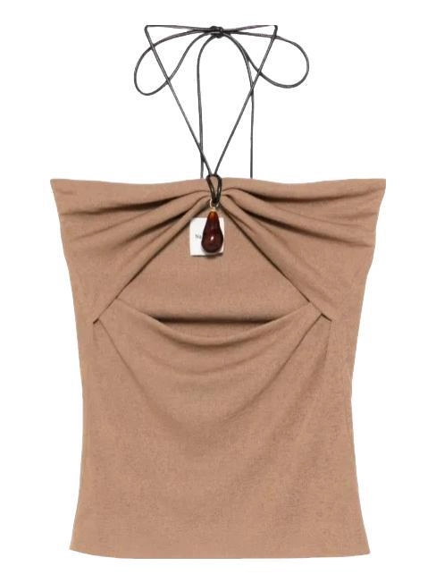Nanushka Cut-out Strap Bandeau Top - Nude