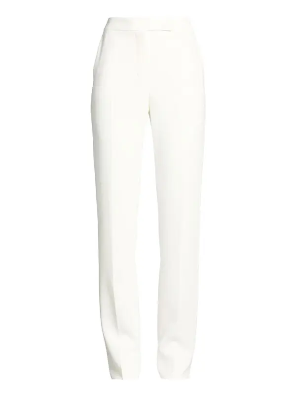 Max Mara Straight Crepe Trousers - White