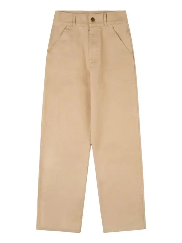 SPORTY  RICH Sporty & Rich Wide-leg Trousers With Back Logo Patch - No