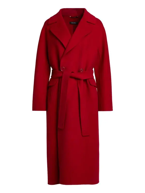 Max Mara Double-breasted Pea Coat - Red