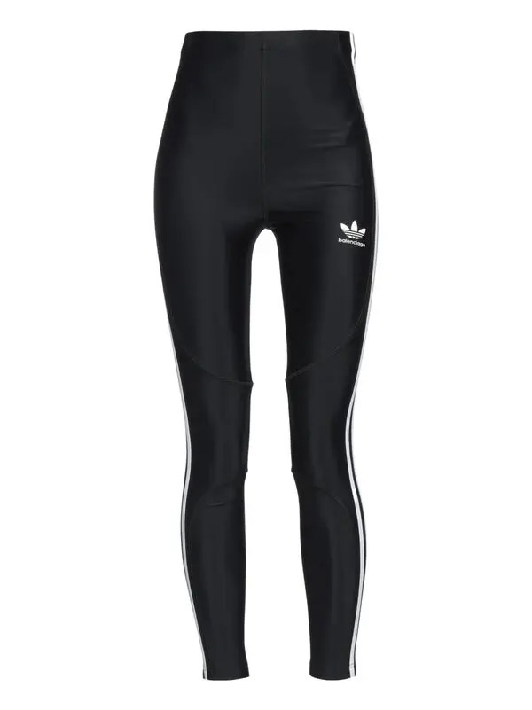 Balenciaga Stretch Knit Track Pants - Black